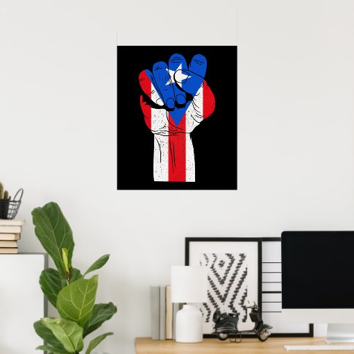 Puerto Rican Hand Puerto Rican Fist Poster | Zazzle