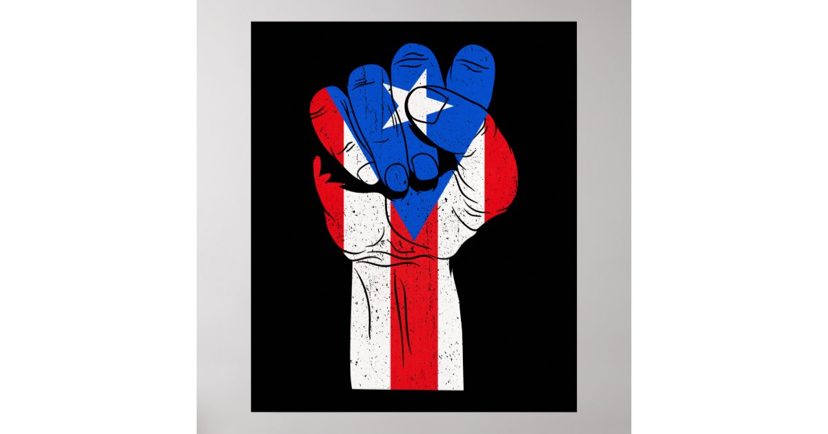 Puerto Rican Hand Puerto Rican Fist Poster | Zazzle
