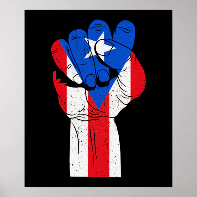 Puerto Rican Hand Puerto Rican Fist Poster | Zazzle