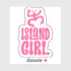 Puerto Rican Taino Coqui Symbol Pink Island Girl Sticker | Zazzle