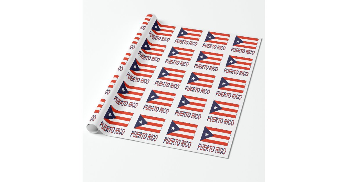 Puerto Rico and Flag Wrapping Paper | Zazzle