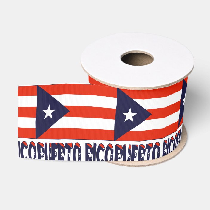 Puerto Rico and Puerto Rican Flag Grosgrain Ribbon | Zazzle.com