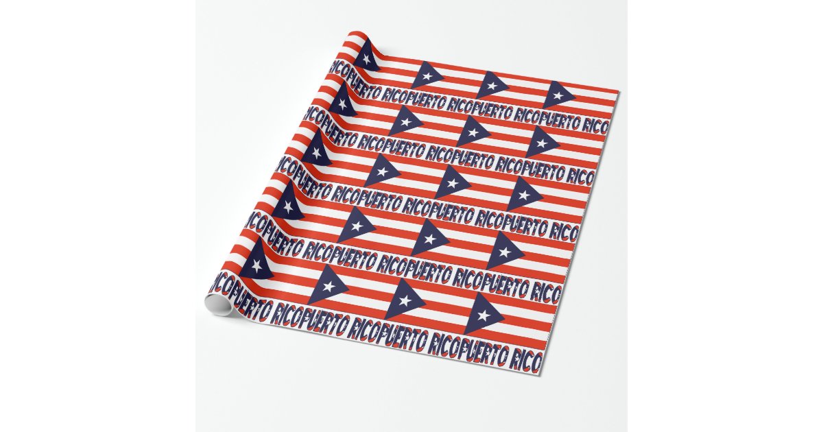 Puerto Rico and Puerto Rican Flag Wrapping Paper | Zazzle