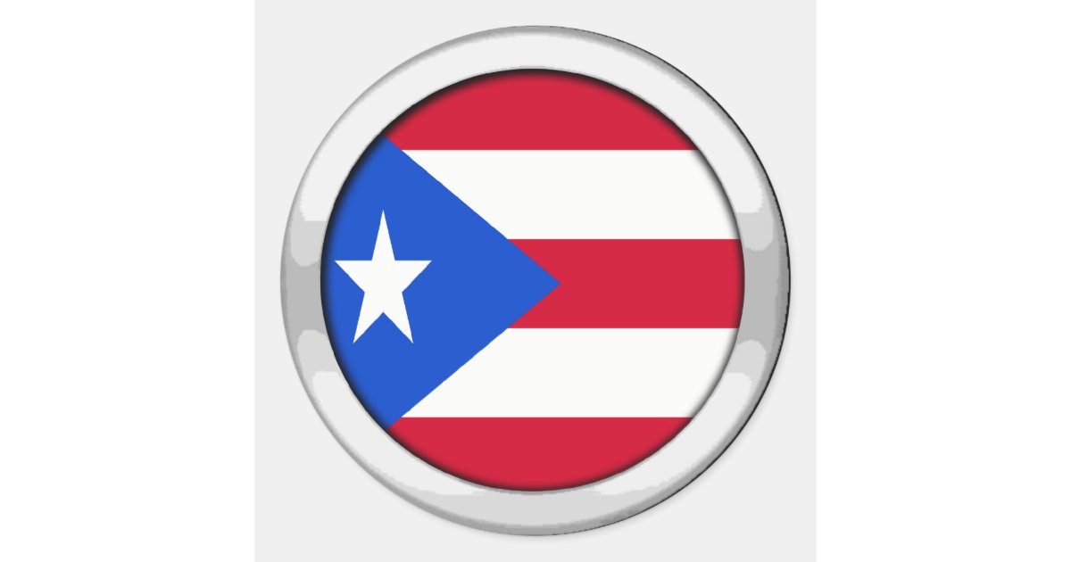 Puerto Rico Badge Classic Round Sticker | Zazzle