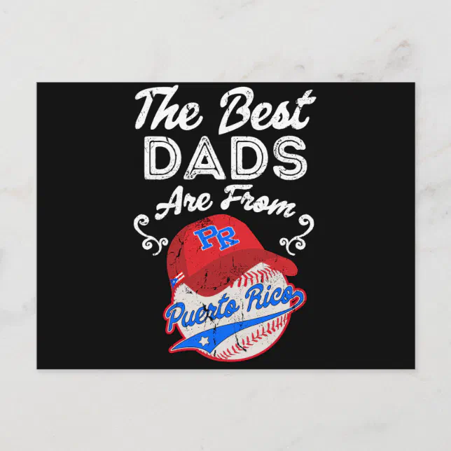 Puerto Rico Baseball Best Dad Fathers Day Postcard | Zazzle