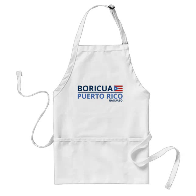 Puerto Rico Boricua Towns Customized Flag Adult Apron | Zazzle