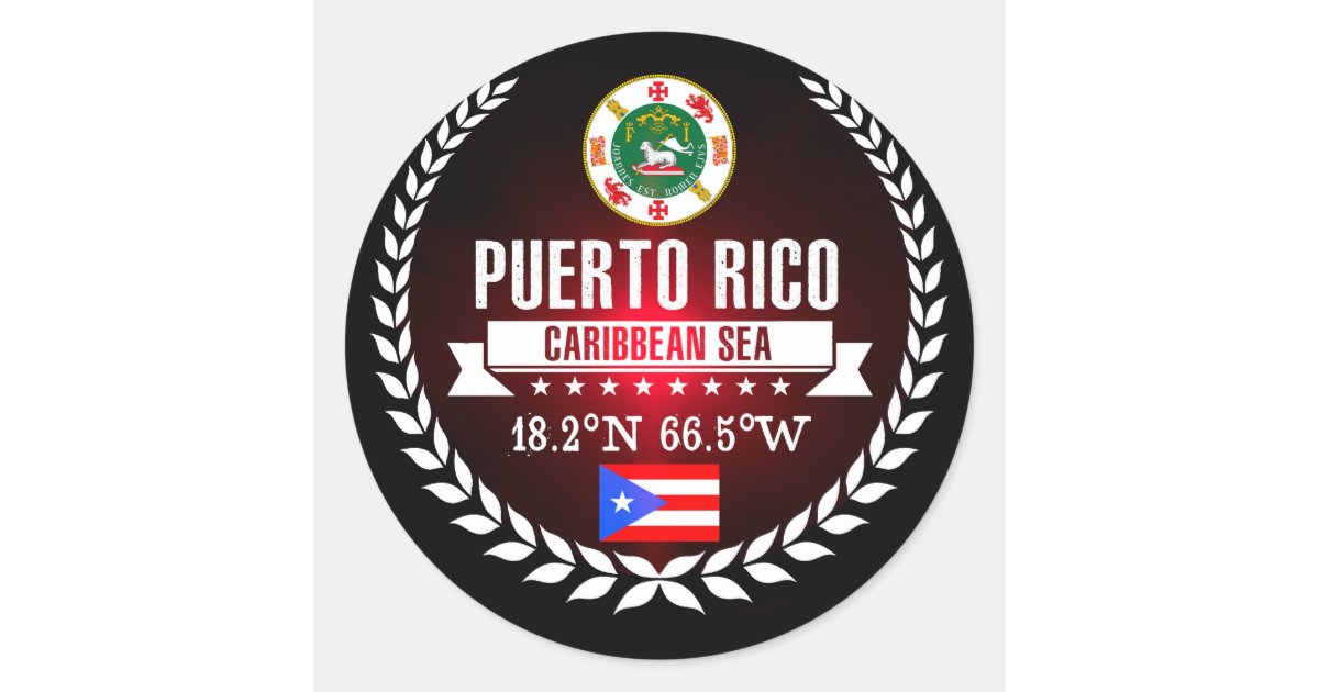 Puerto Rico Classic Round Sticker | Zazzle
