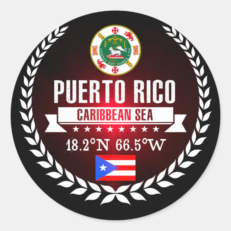 Puerto Rico Classic Round Sticker | Zazzle