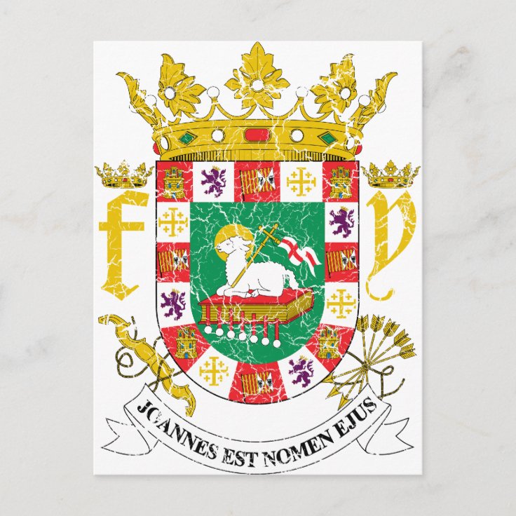 Puerto Rico Coat Of Arms Postcard | Zazzle