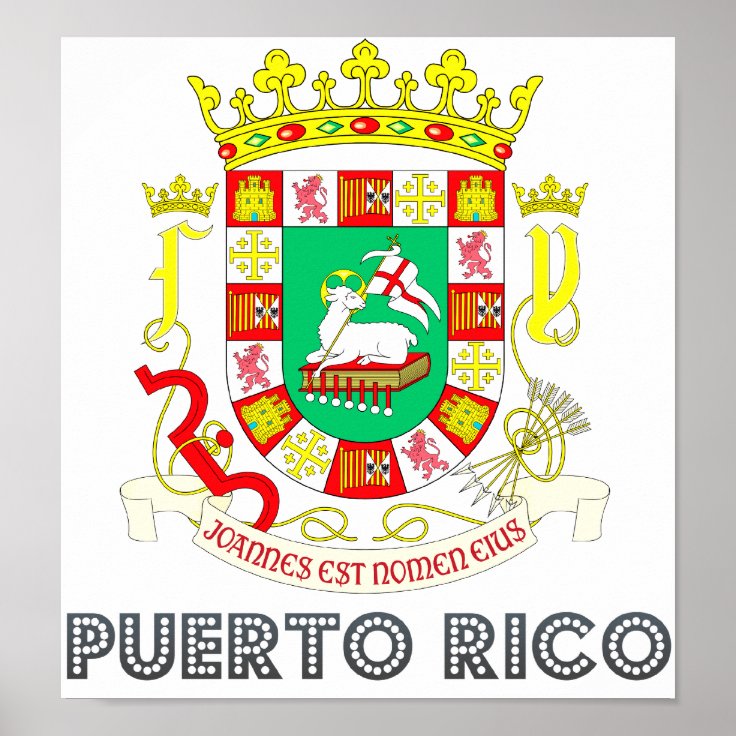 Puerto Rico Coat of Arms Poster | Zazzle