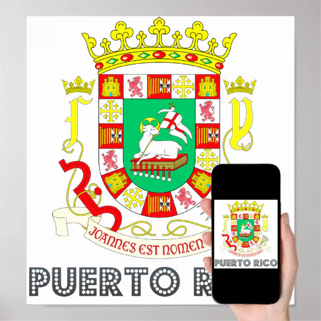 Puerto Rico Coat of Arms Poster | Zazzle