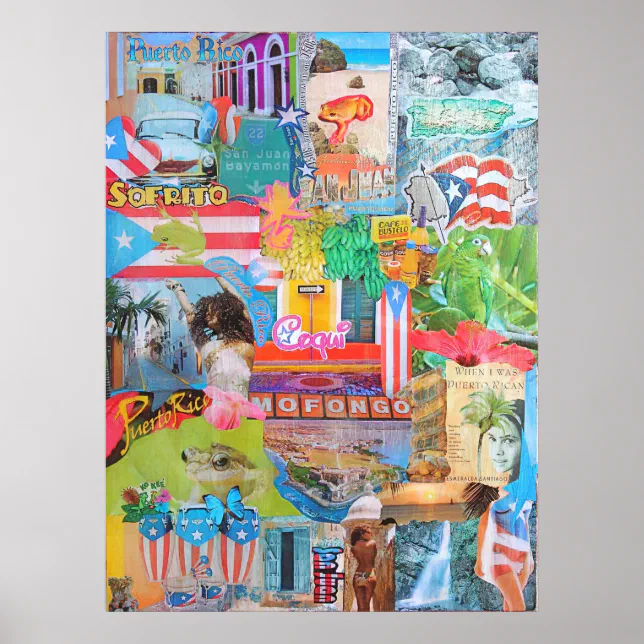 Puerto Rico Collage Poster | Zazzle