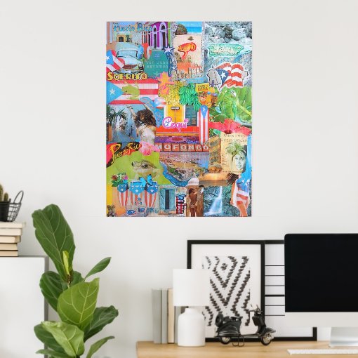 Puerto Rico Collage Poster | Zazzle