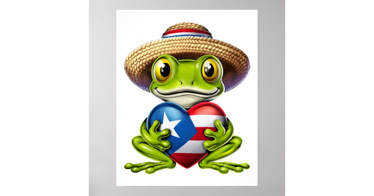 Puerto Rico Coqui Frog Poster | Zazzle