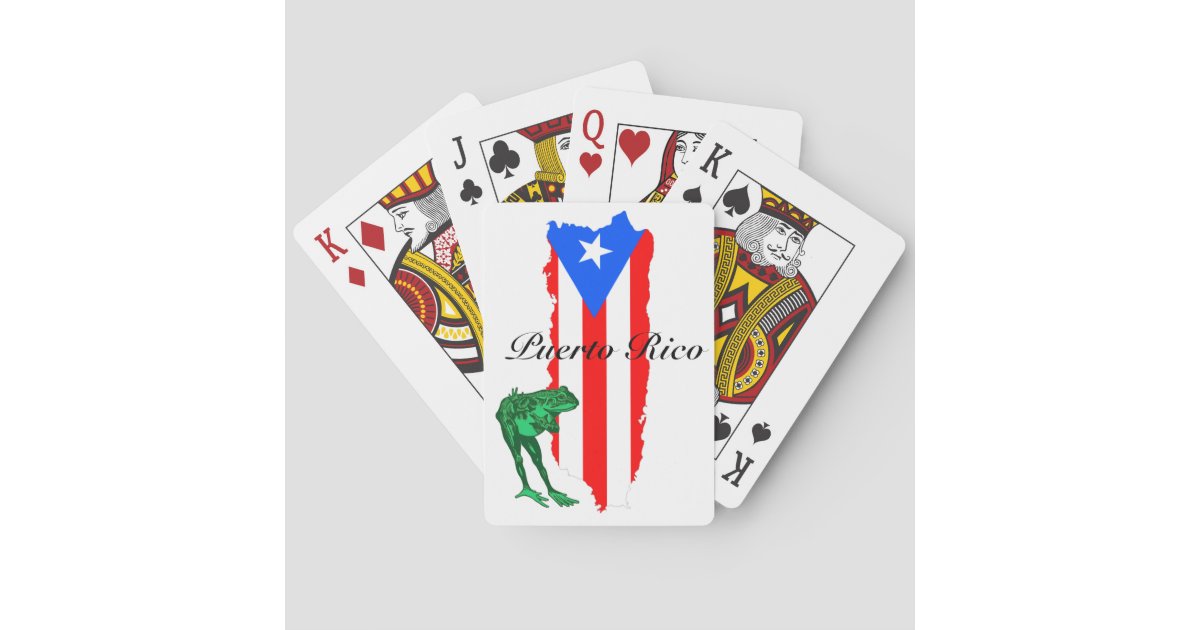 Puerto Rico Coqui Island Frog Poker Cards | Zazzle