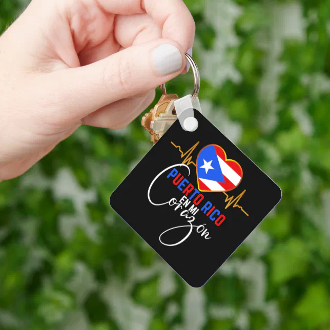 Puerto Rico en mi Corazon Puerto Rican Pride Keychain | Zazzle