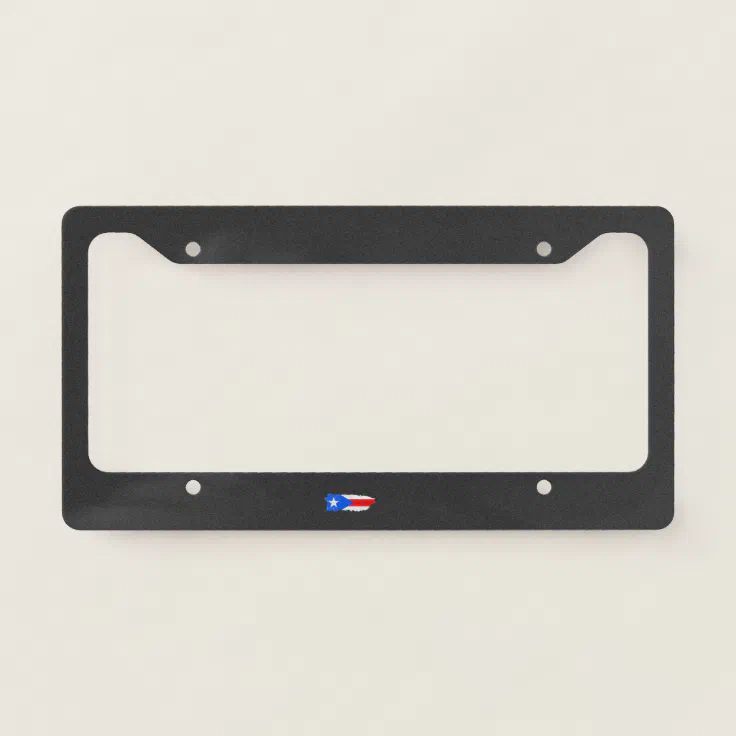 Puerto Rico flag and map License Plate Frame | Zazzle