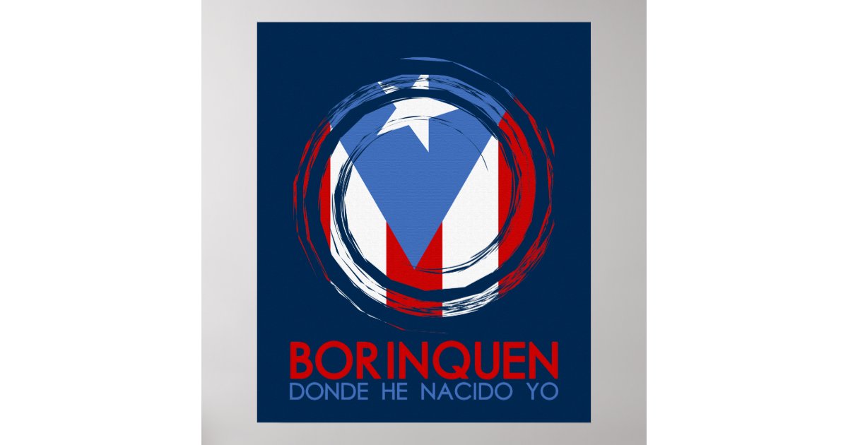 Puerto Rico Flag Borinquen Poster | Zazzle