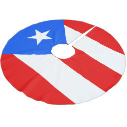 Puerto Rico Flag Brushed Polyester Tree Skirt | Zazzle