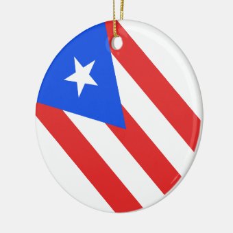 Puerto Rico Flag Ceramic Ornament | Zazzle