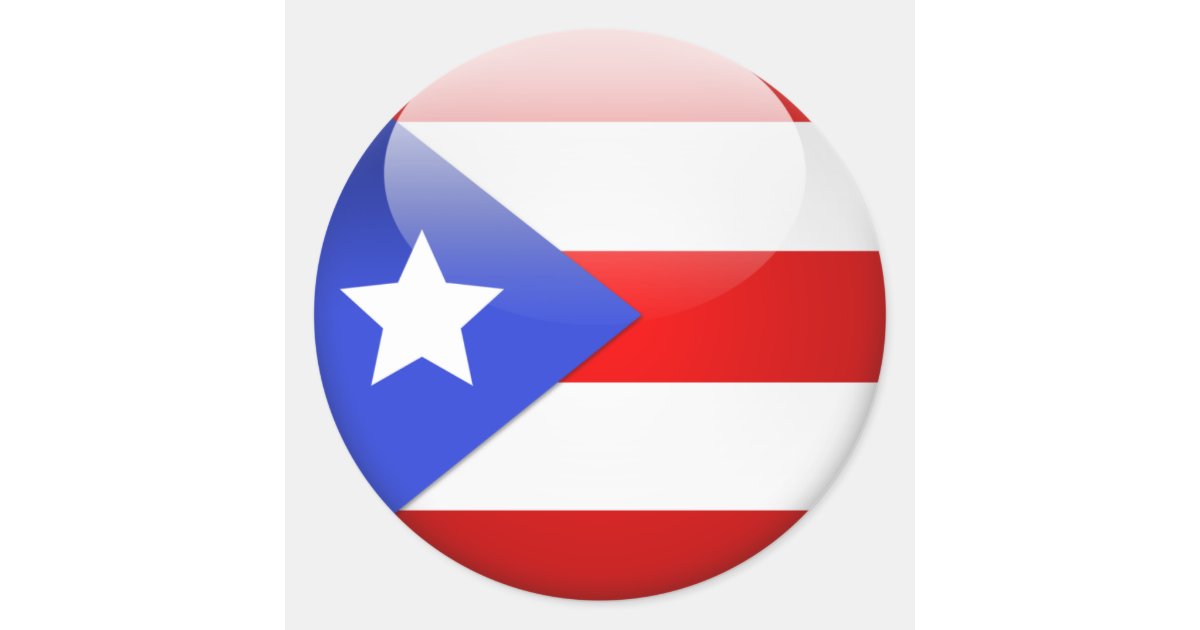Puerto Rico Flag Classic Round Sticker | Zazzle