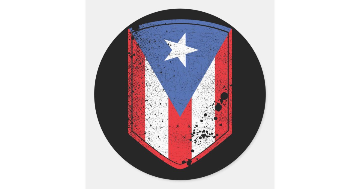 Puerto Rico Flag Classic Round Sticker | Zazzle