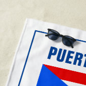 Puerto Rico flag custom beach towel gift with name | Zazzle
