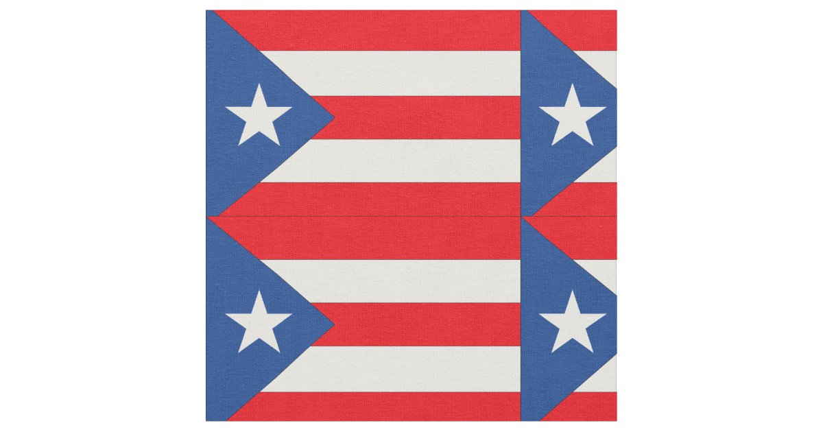 Puerto Rico Flag Fabric | Zazzle