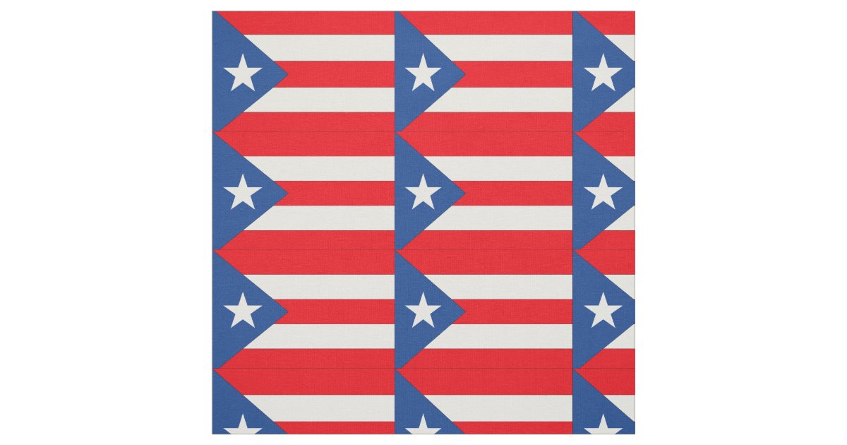 Puerto Rico Flag Fabric | Zazzle