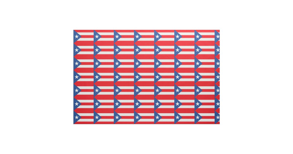 Puerto Rico Flag Fabric | Zazzle