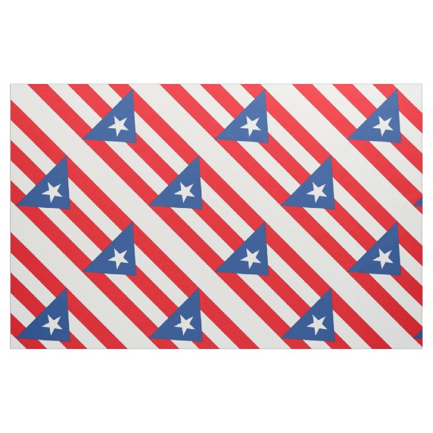 Puerto Rico State Flag Fabric | Zazzle