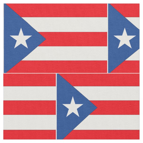 Puerto Rico Flag Fabric | Zazzle
