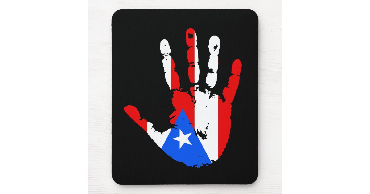Puerto Rico Flag Handprint Mouse Pad | Zazzle