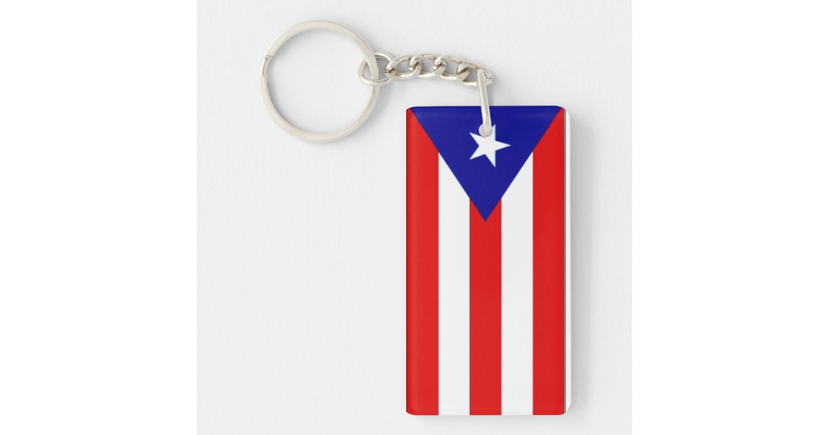 Puerto Rico Flag Keychain | Zazzle