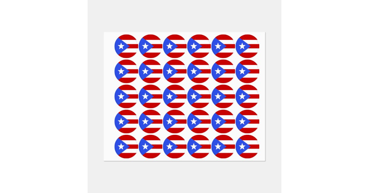 Puerto Rico flag Labels | Zazzle
