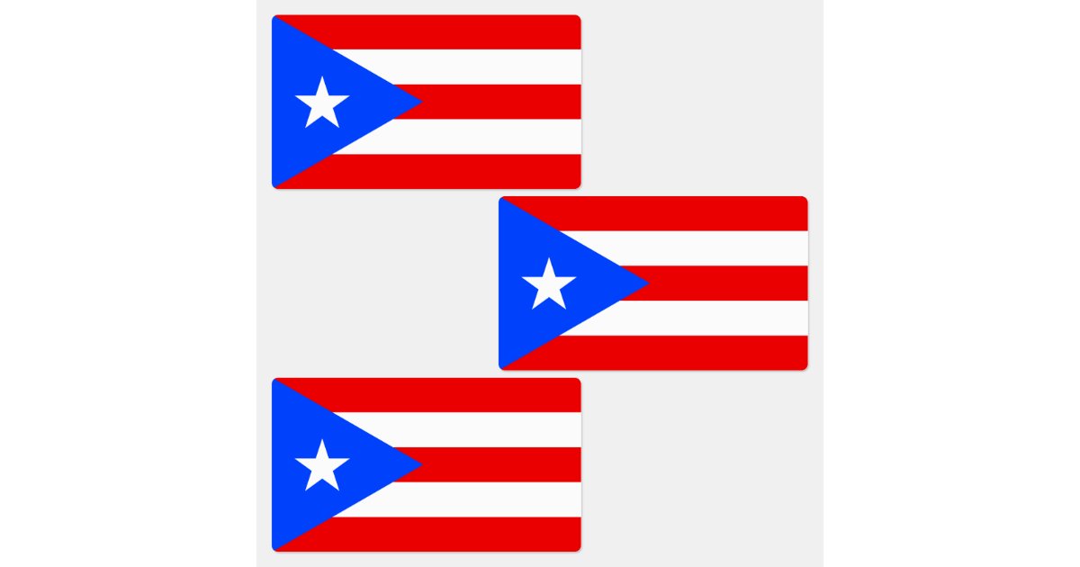 Puerto Rico Flag Labels | Zazzle