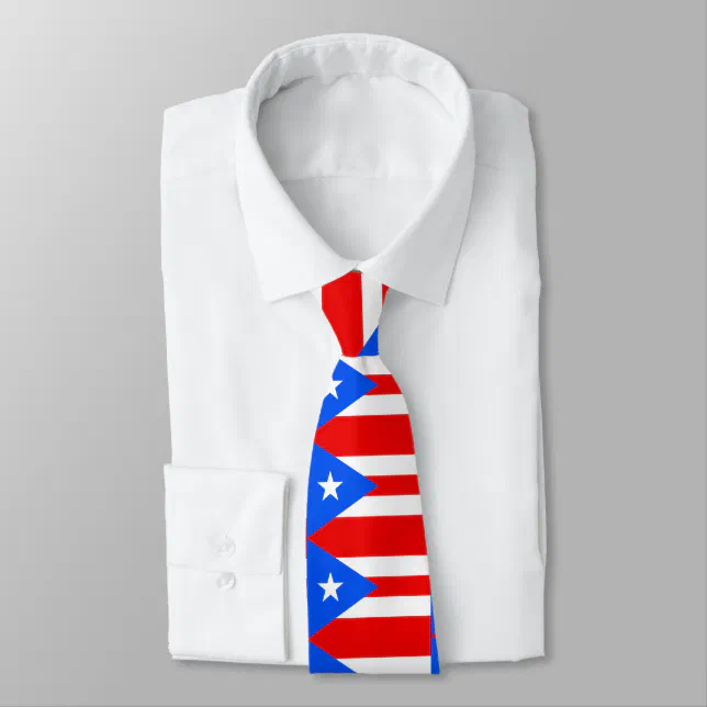 PUERTO RICO FLAG NECK TIE | Zazzle