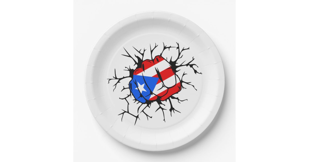Puerto Rico Flag Paper Plates | Zazzle