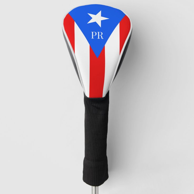 Puerto Rico flag personalized golf club head cover | Zazzle