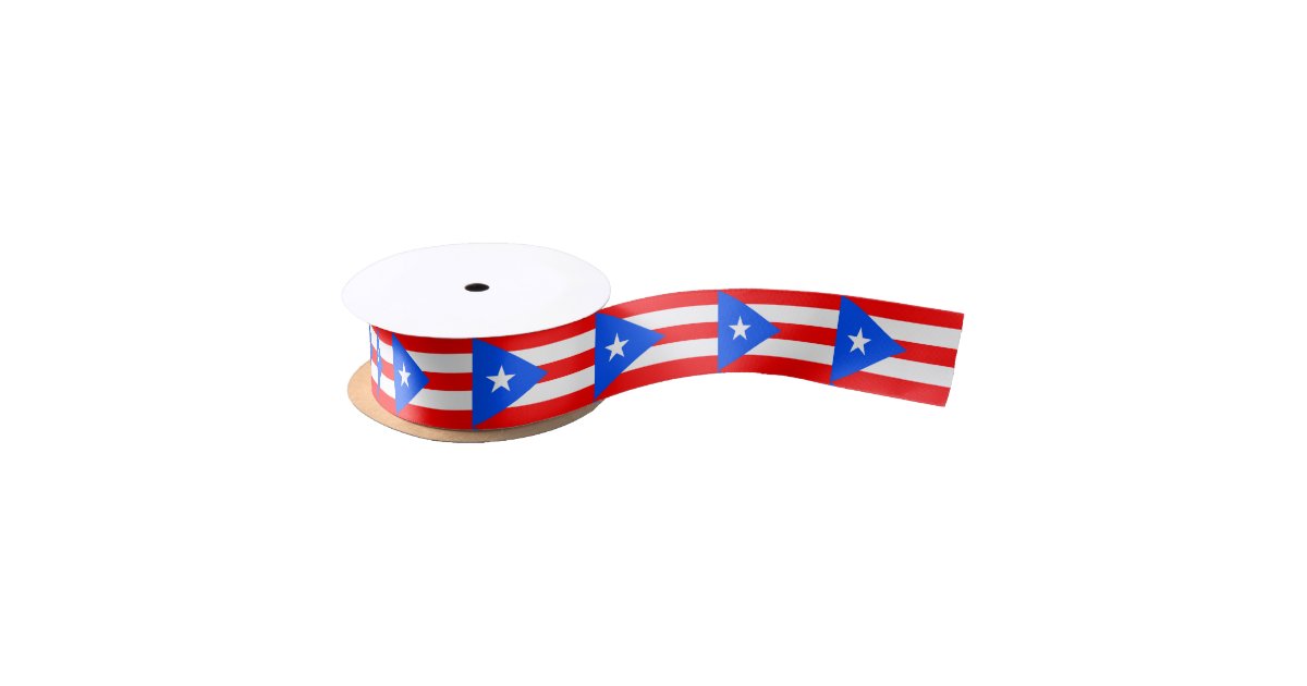 Puerto Rico Flag Satin Ribbon | Zazzle