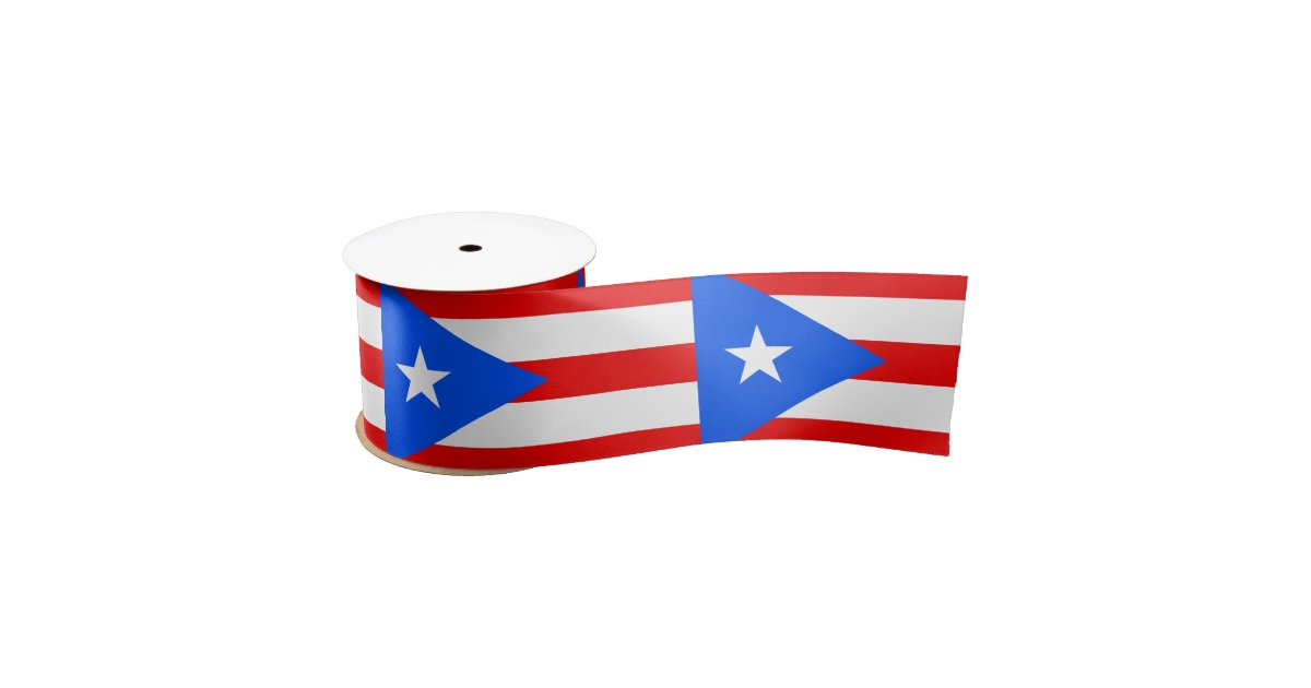 Puerto Rico Flag Satin Ribbon | Zazzle