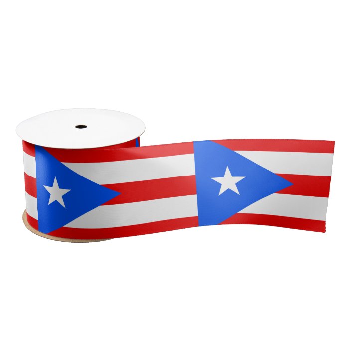 Puerto Rico Flag Satin Ribbon | Zazzle.com