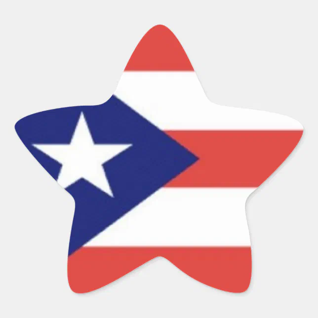 Puerto Rico flag star stickers | Zazzle
