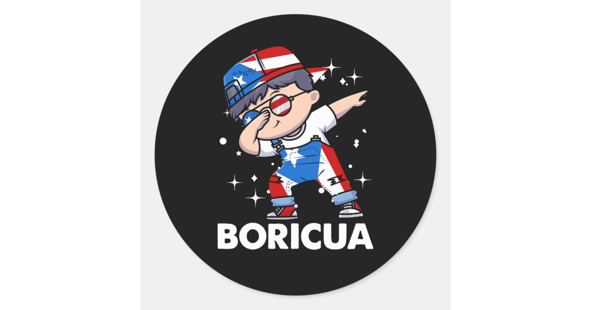 Puerto Rico Hispanic Heritage Month Boricua Rican Classic Round Sticker ...