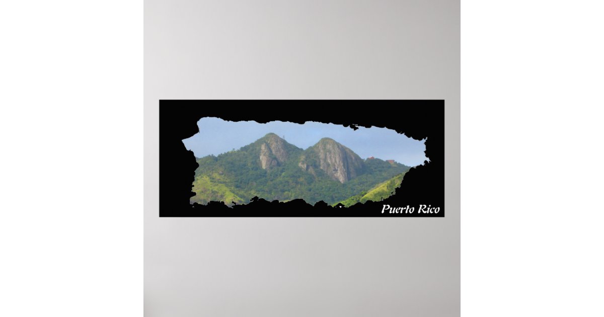 Puerto Rico Island Map Cayey Poster | Zazzle