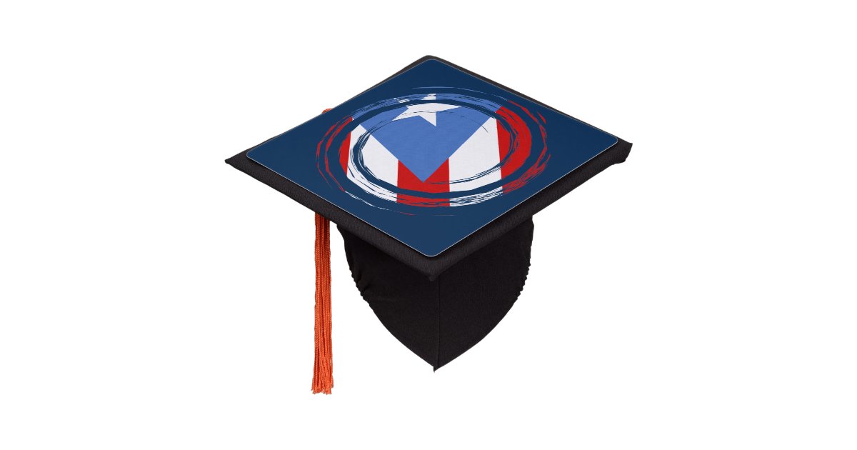 Puerto Rico Modern Flag Design Graduation Cap Topper | Zazzle
