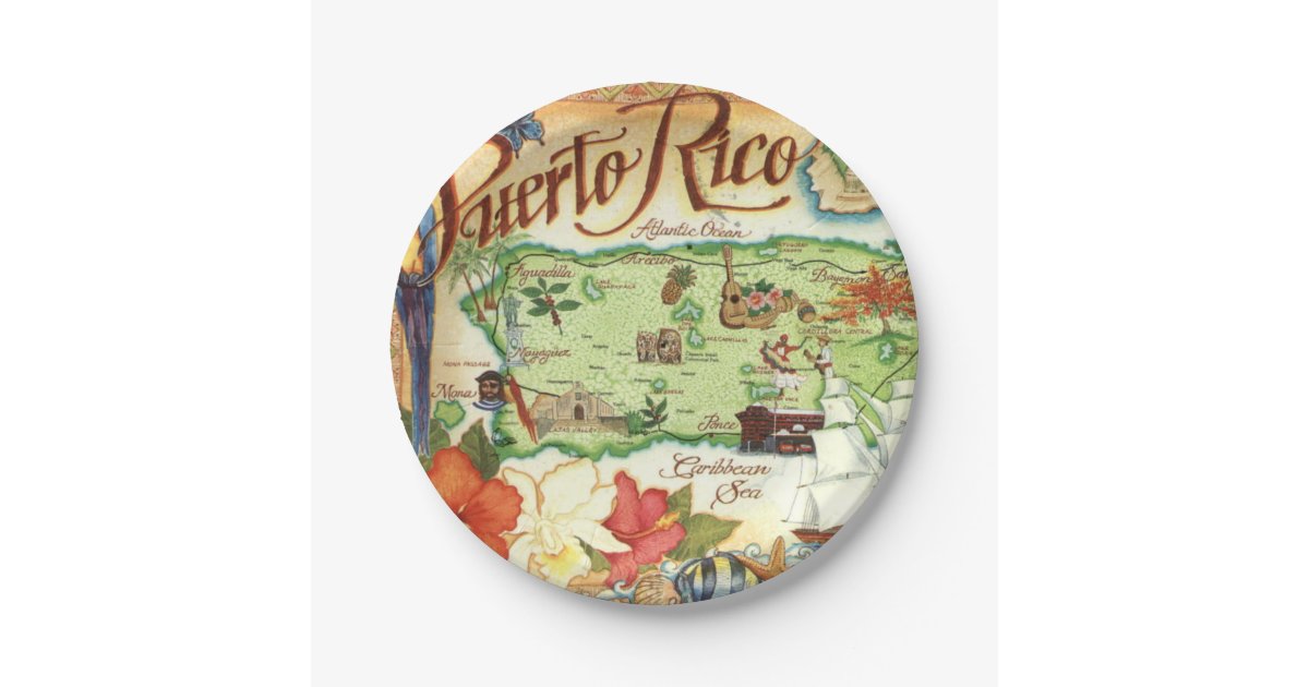 Puerto Rico Paper Plates | Zazzle