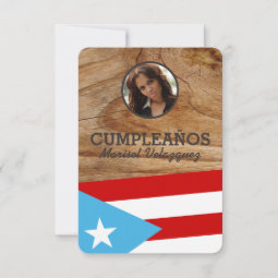 Puerto Rico Party: Flag: Personalized Photo Invitation | Zazzle