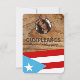 Puerto Rico Party: Flag: Personalized Photo Invitation | Zazzle
