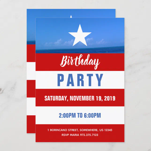 Puerto Rico Party Invitation | Zazzle